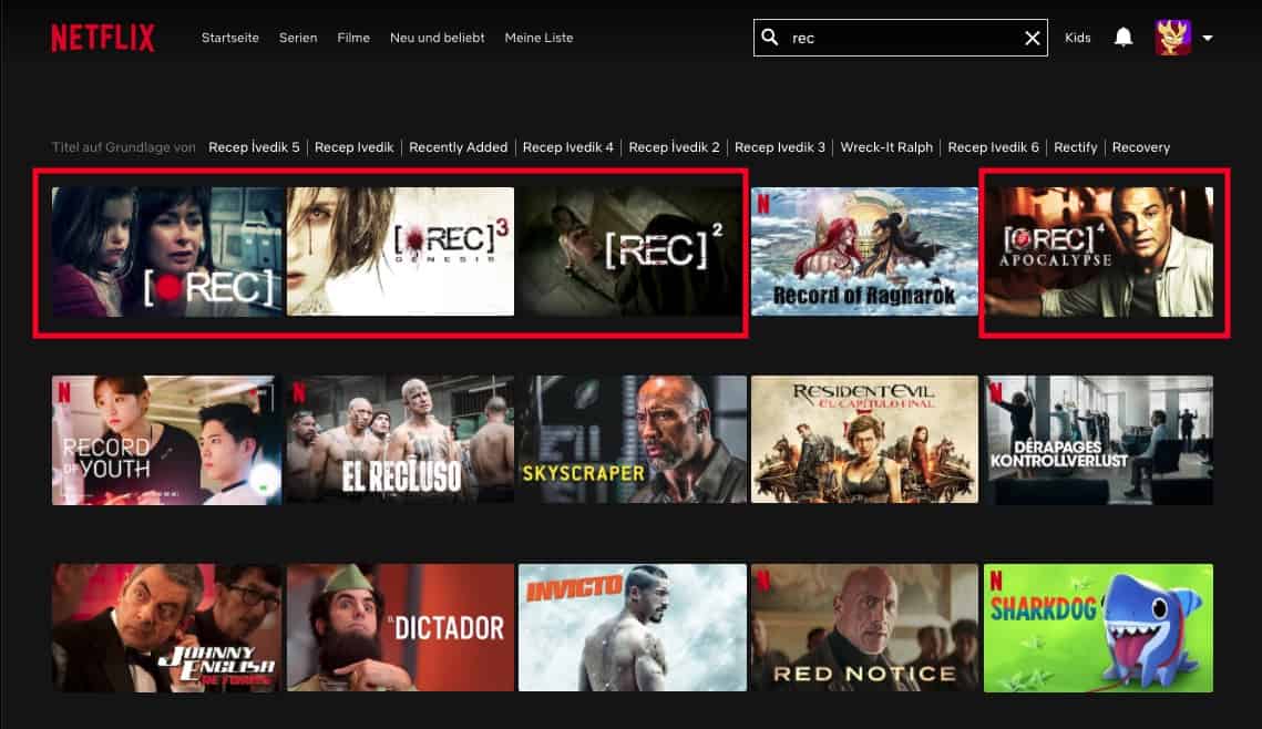 REC Filme auf Netflix-Deutschland im Stream schauen 2024