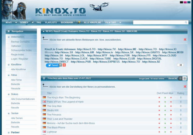 Die besten Kinox.to Alternativen 2025: Streame Filme & Serien