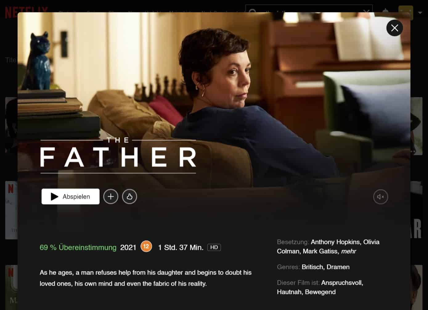 The Father Netflix Deutschland 2025 Stream: Klappt mit VPN