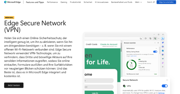 Microsoft Edge Secure Network 2025: Wie gut ist das VPN?